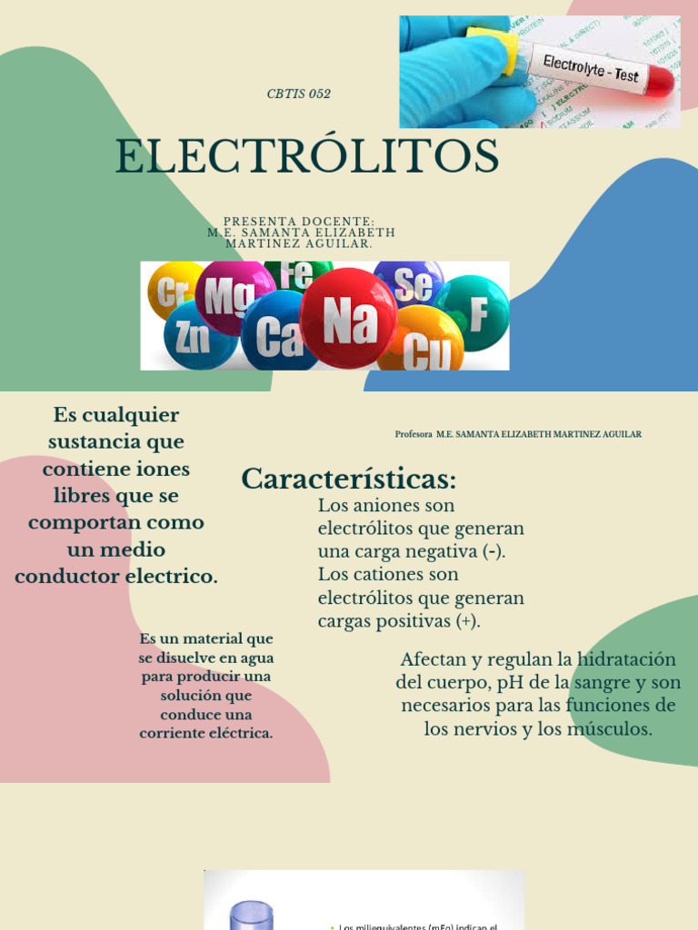 Importancia de los Electrólitos en el Cuerpo | PDF