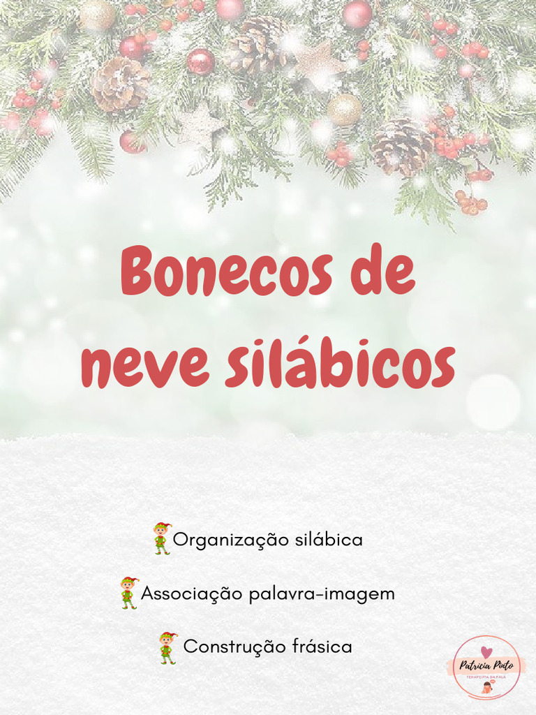 Bonecos de Neve Silábicos | PDF