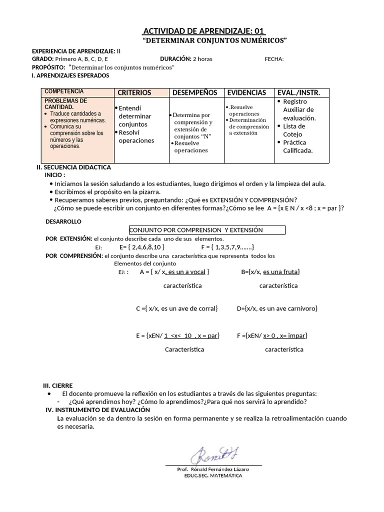 ACTIVIDAD-01-EDA-II-23-Determinar Conjuntos | PDF | Evaluación | Aprendizaje