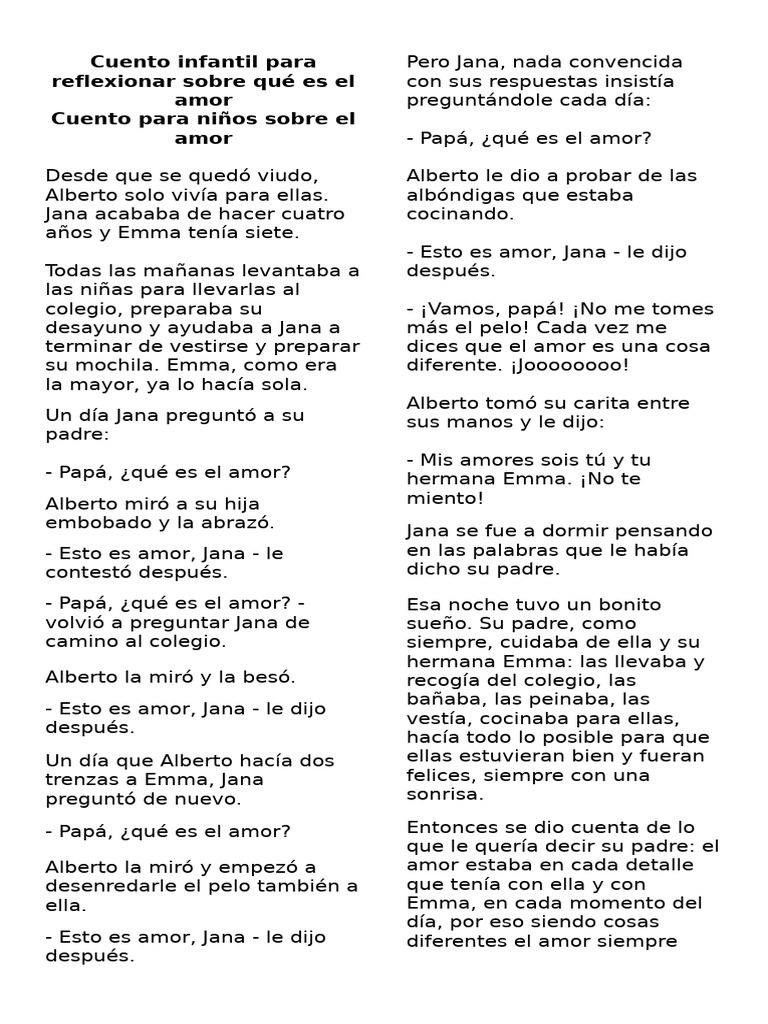 Reflexiones sobre el amor infantil | PDF | Amor