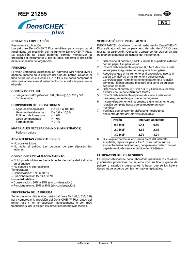 Kit de Patrones DensiCHEK™ Plus | PDF | Metrología