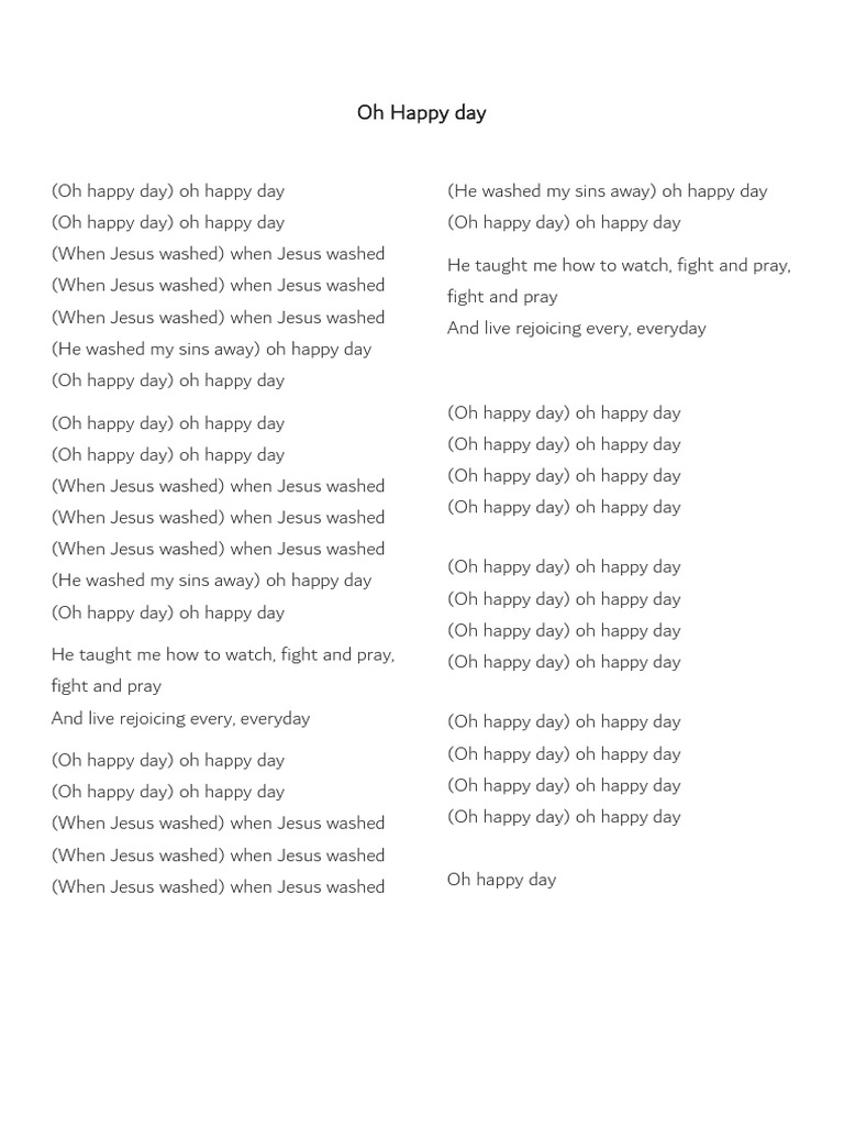 Oh Happy Day | PDF
