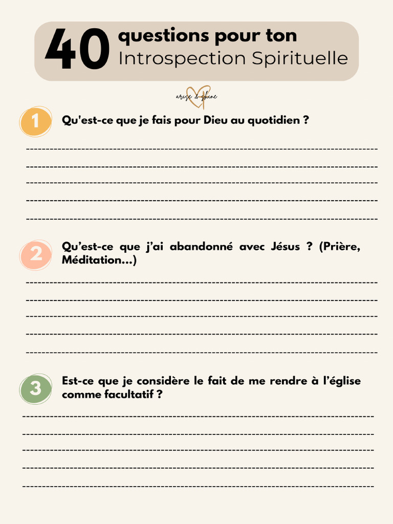 40q d'Introspection Gratuit | PDF