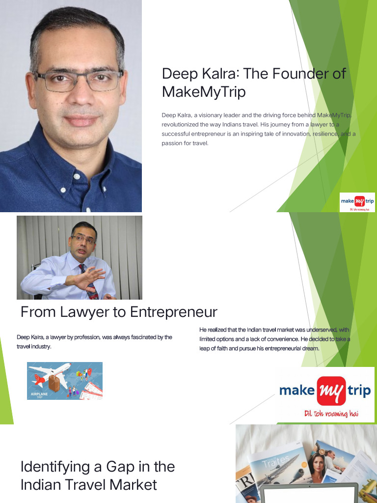 Deep Kalra: MakeMyTrip's Visionary Founder | PDF | Entrepreneurship ...