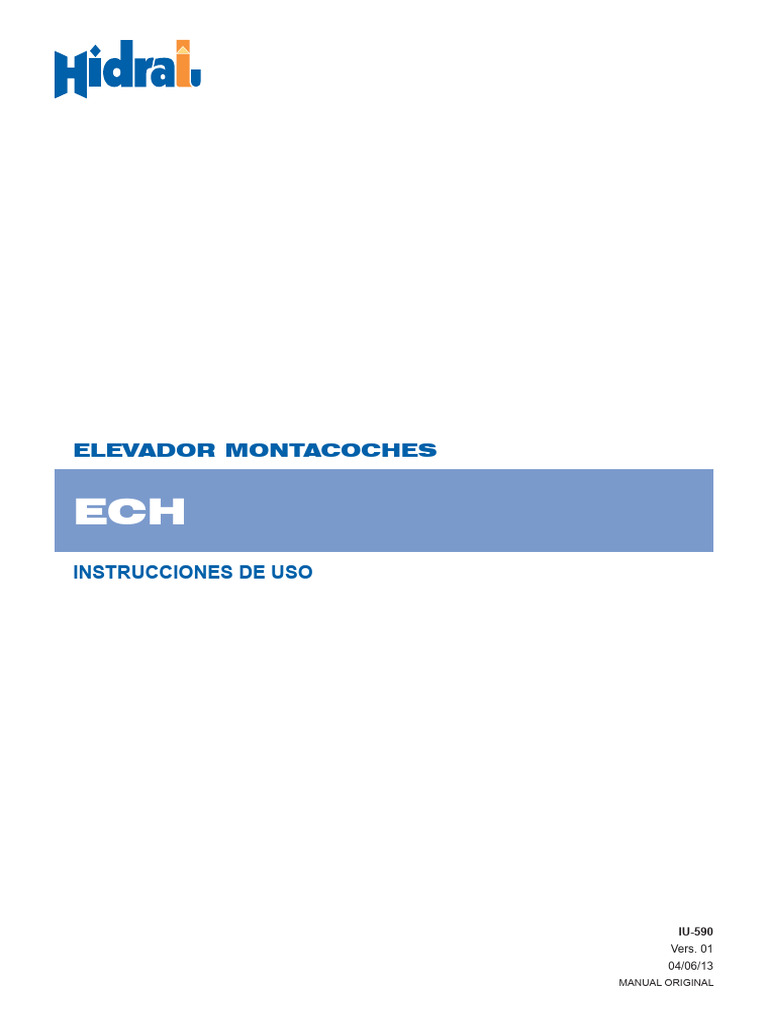 Iu590 - Instruccion de Uso Montacoches Ech | PDF | Cambiar | Sevilla
