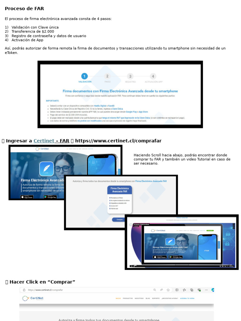 Manual Enrolamiento Certinet Cliente | PDF | Aplicación movil | Transferencia bancaria