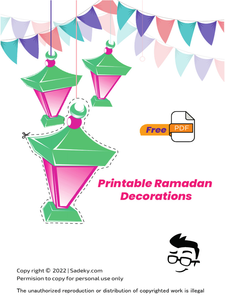 Free Printable Ramadan Decorations Lantern | PDF