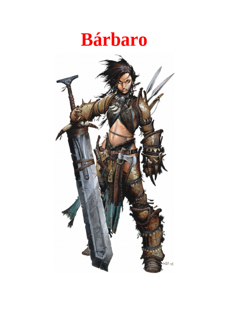 Guía Completa del Bárbaro en RPG | PDF | Fuerza | Incendios