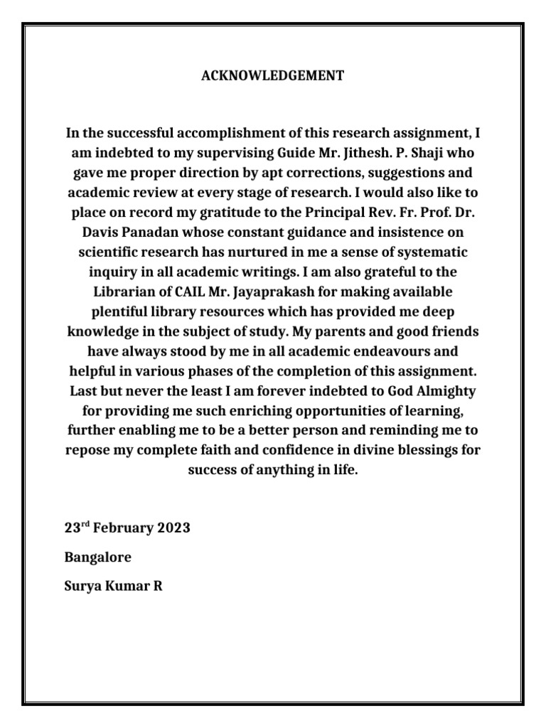 ACKNOWLEDGEMENT LM | PDF