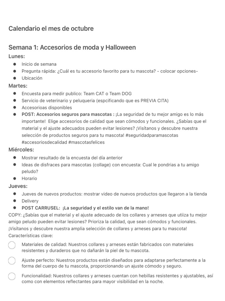 Calendario El Mes de Octubre | PDF | Mascota | Víspera de Todos los Santos