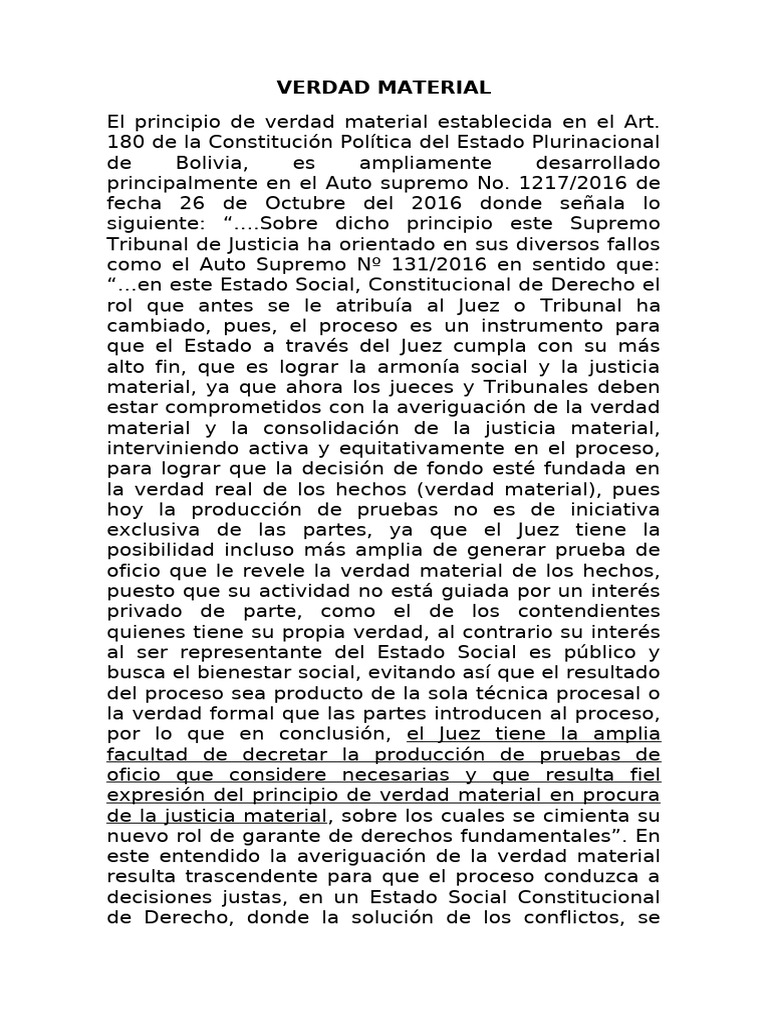 Verdad Material | PDF