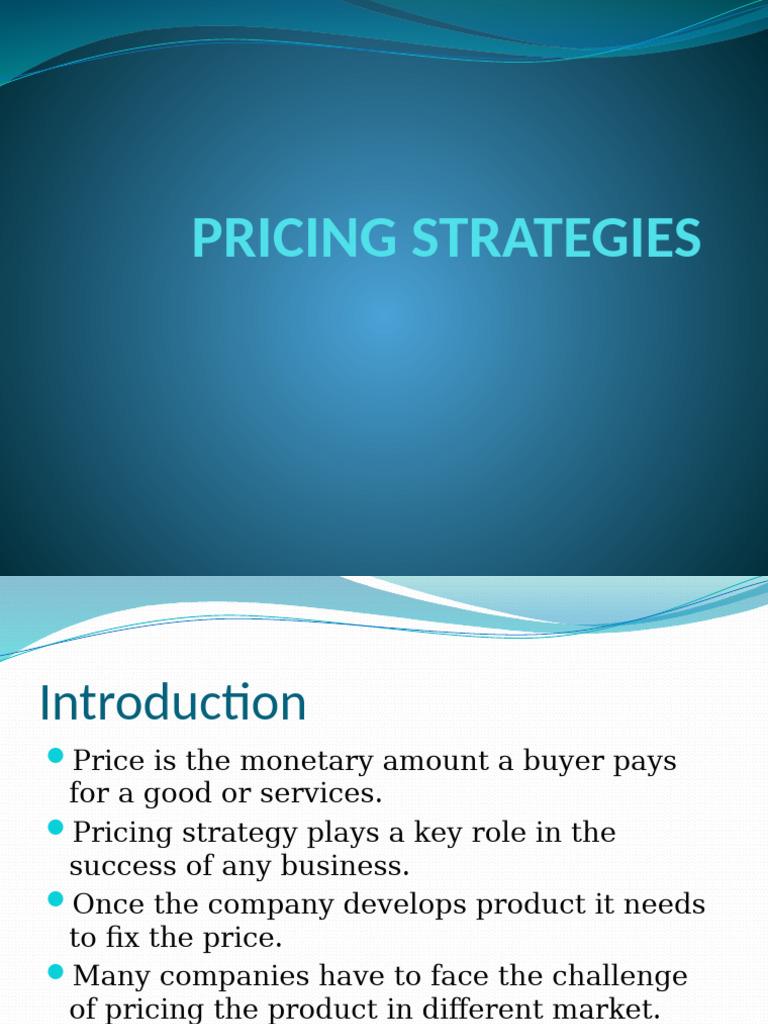 Effective Pricing Strategies Explained | PDF | Pricing | Discounts And ...