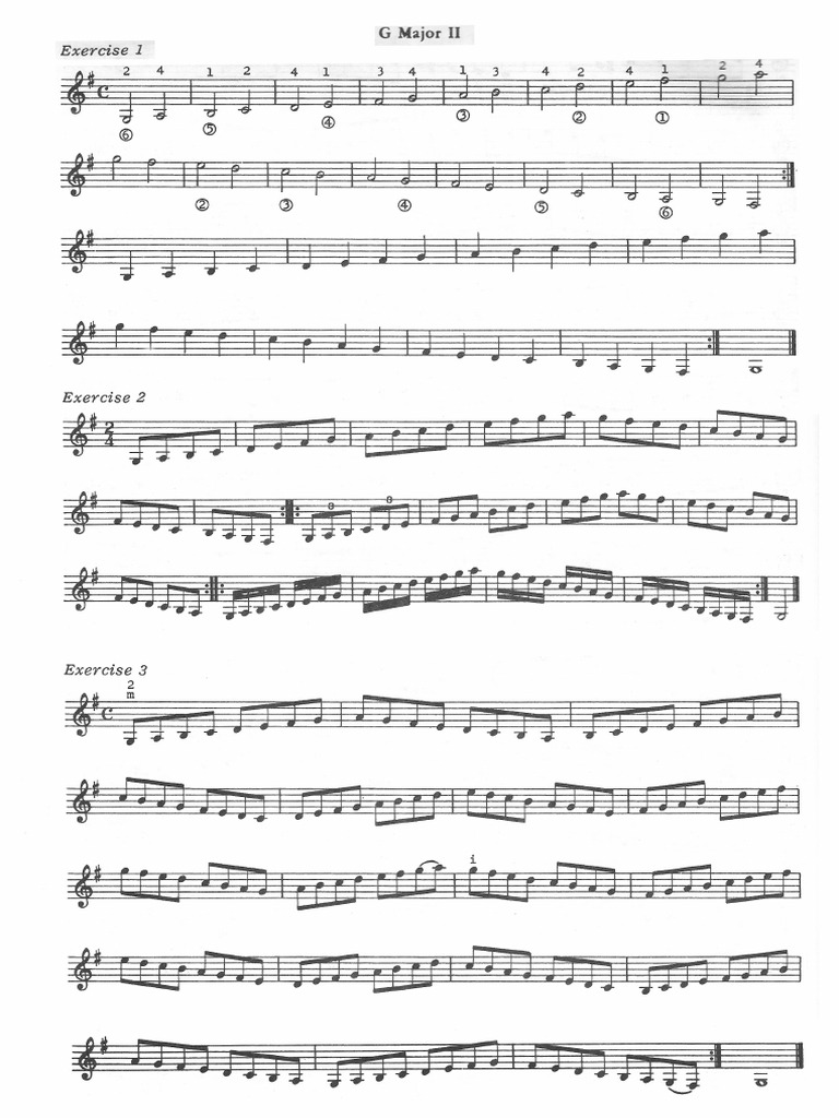 G Major II Pos. - Grade3 | PDF