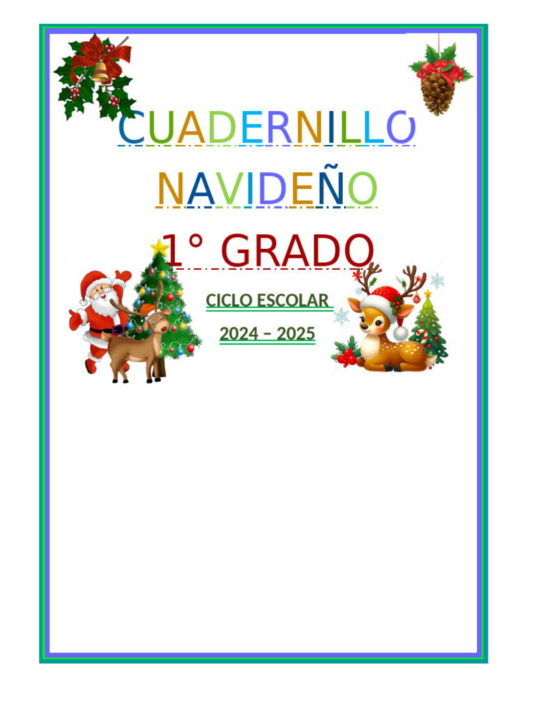 Actividades Navideñas para 1° Grado | PDF