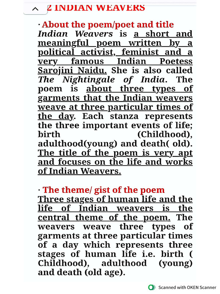 Appreciation of Indian Weavers | PDF