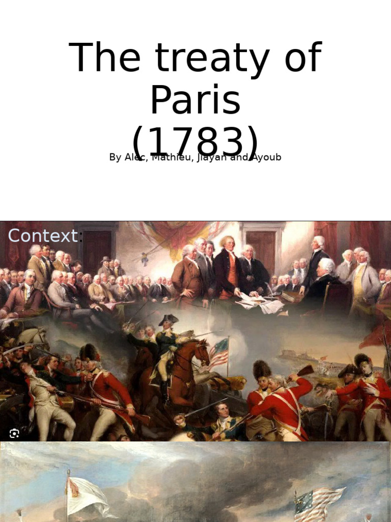 Treaty of Paris 1783 Overview | PDF