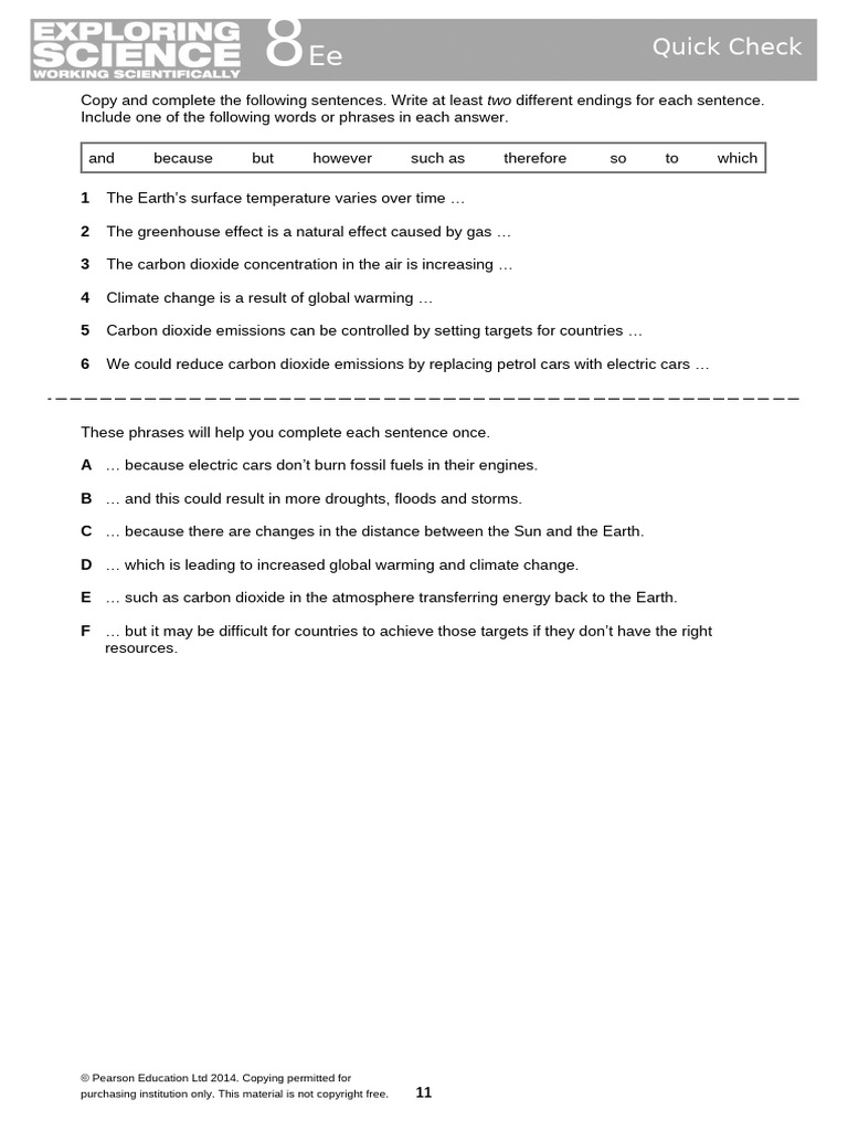 8ee Quick Check | PDF
