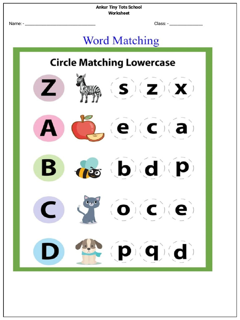 Nursery Worksheet | PDF