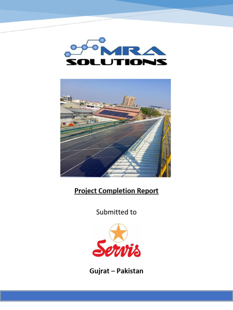 Project Completion Report | PDF | Solar Power | Solar Panel