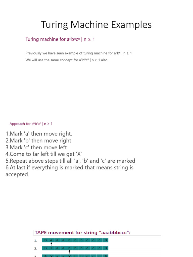 Turing Machine Part 2 Example | PDF | Computing | Computer Programming