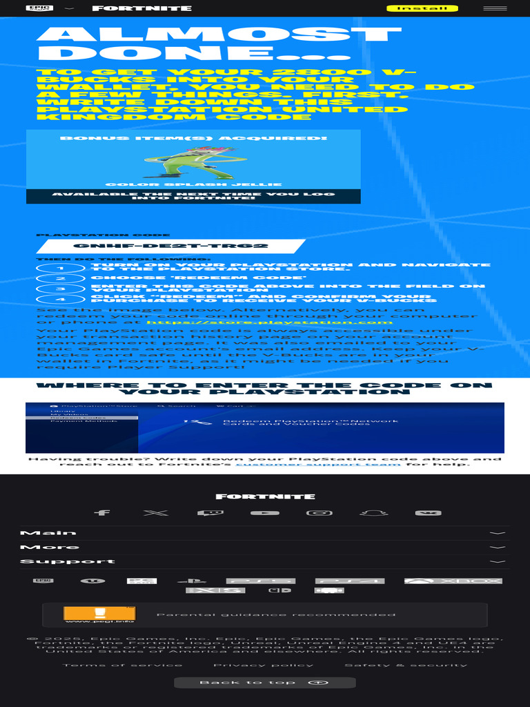 Fortnite V Bucks Redeem V Bucks Gift Card Fortnite Pdf