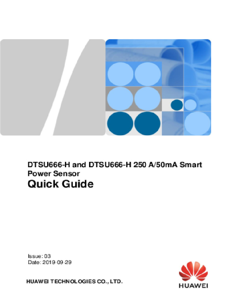 DTSU666-H and DTSU666-H 250 A (50 Ma) Smart Power Sensor Quick Guide | PDF
