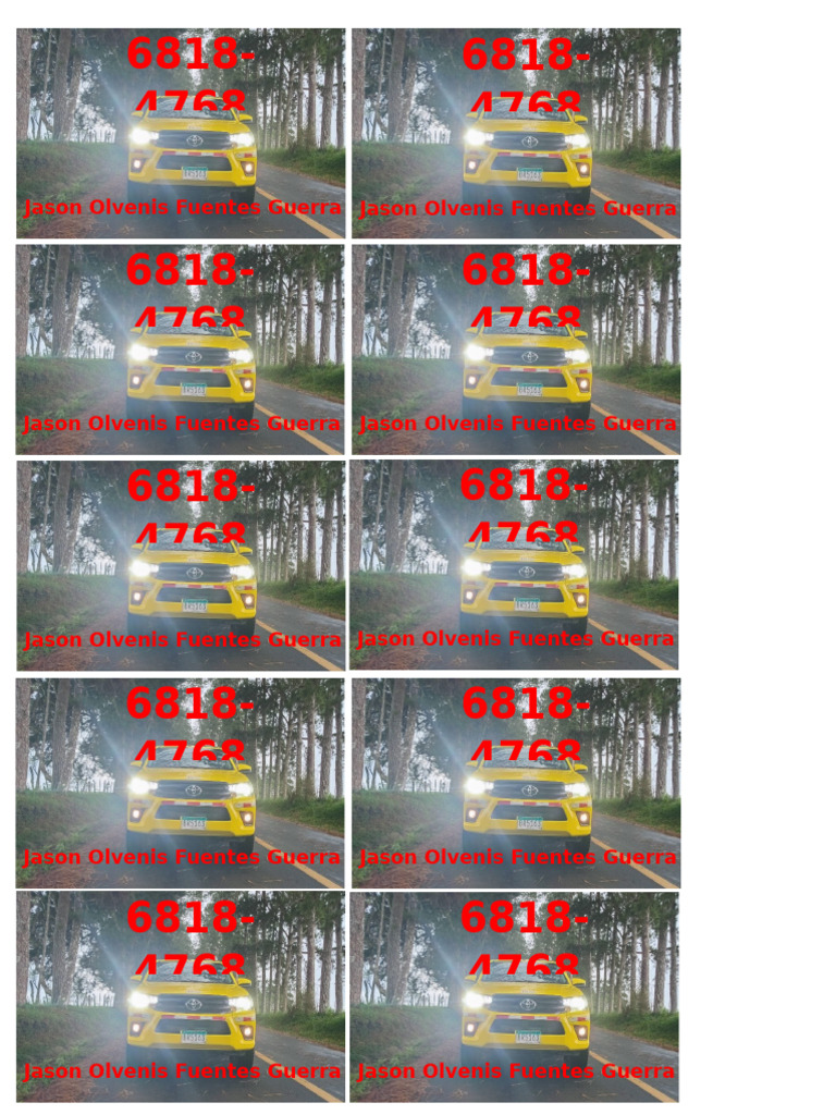 Tarjetas Yeison | PDF