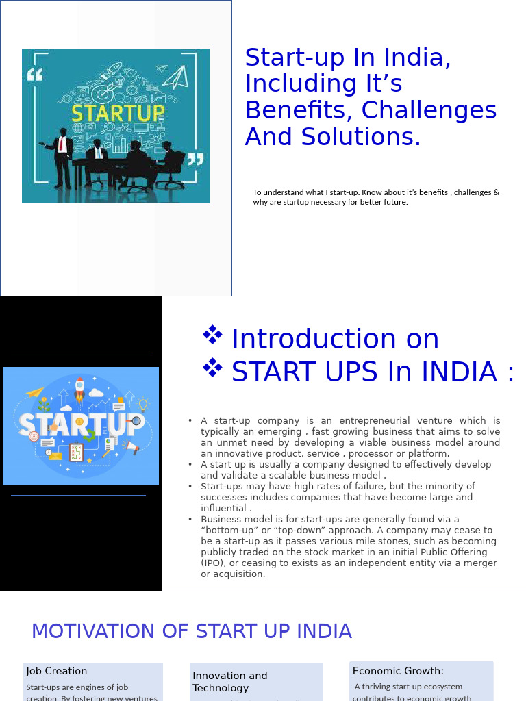 The Rise of Startups in India - (Edited) | PDF | Startup Company ...