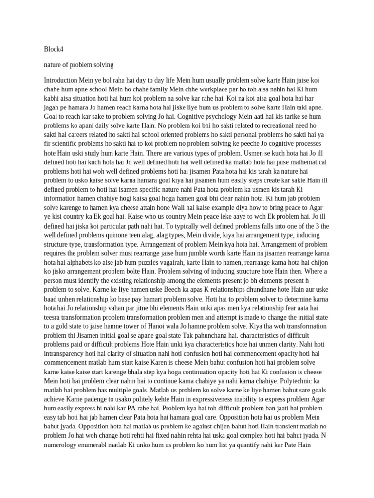 mpc01Block4 | PDF | Cognitive Science | Behavioural Sciences