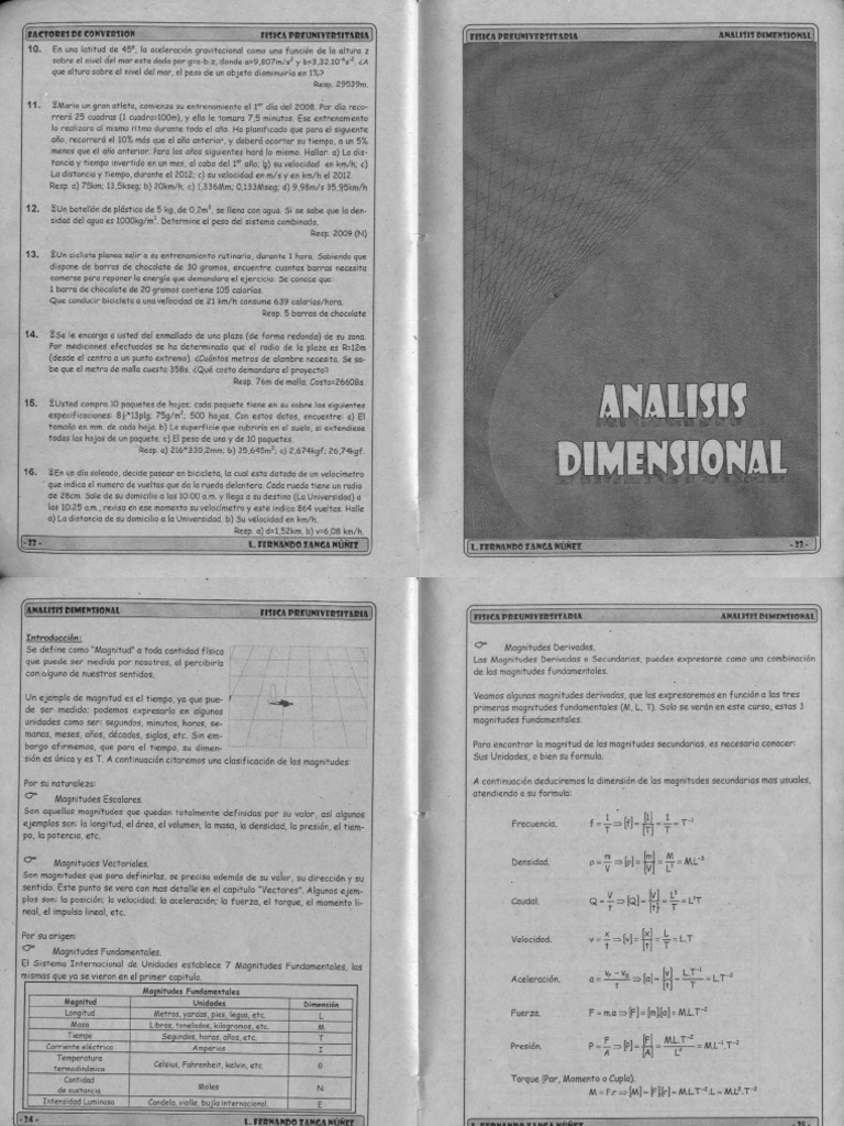 Analisis Dimensional | PDF