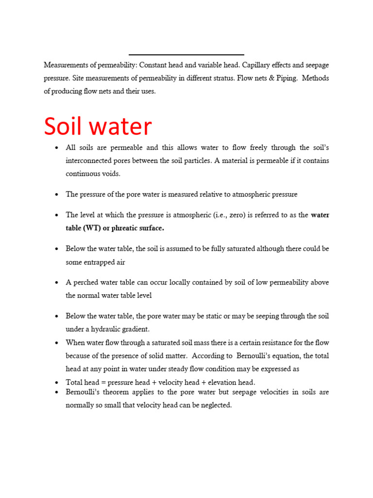Understanding Soil Permeability Factors | PDF | Soil Mechanics | Aquifer