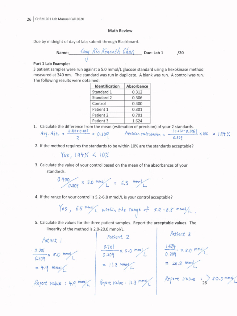 Math Review - Kenneth Chan | PDF