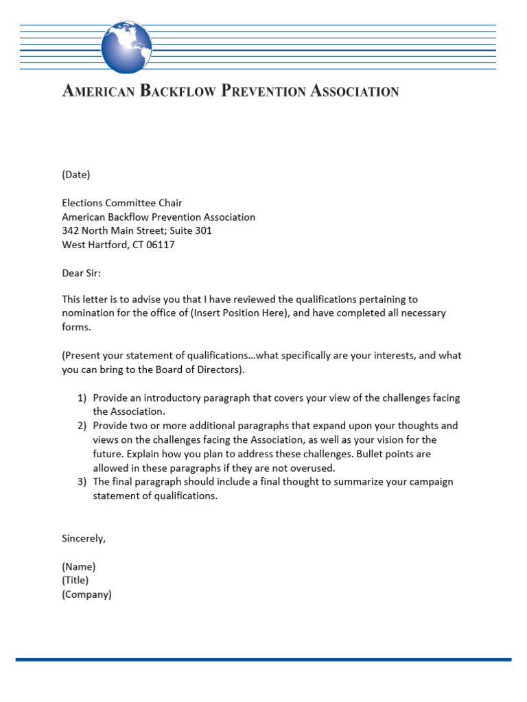 Statement of Qualifications Template | PDF