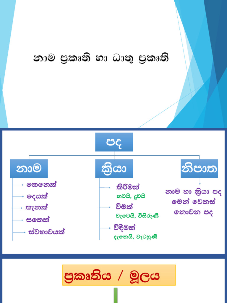 නාම ප්‍රකෘති හා කෘදන්ත පද | PDF