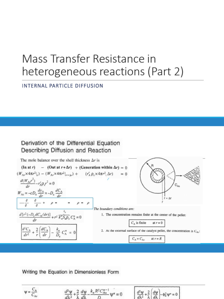 Internal Diffusion in Heterogeneous Reactions | PDF | Activation Energy ...