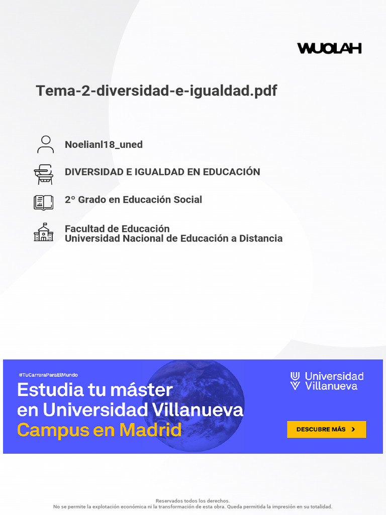 wuolah-free-Tema-2-diversidad-e-igualdad_unlocked | PDF | Racismo | Discriminación y relaciones ...