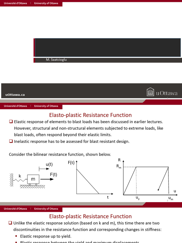 Elasto-Plastic Response to Blast Loads | PDF | Beam (Structure) | Bending