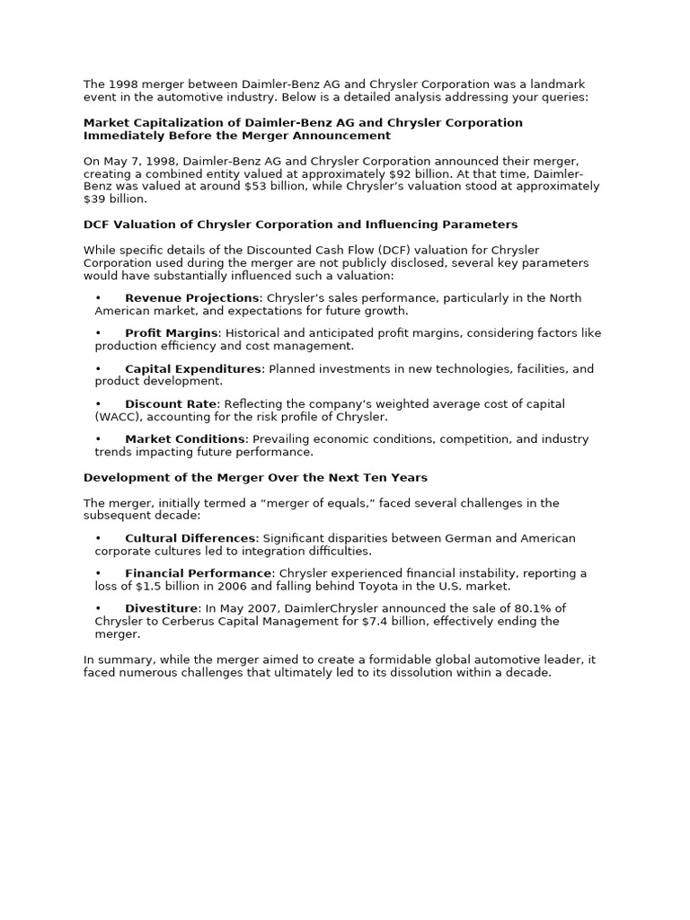 Diamler Chrysler | PDF