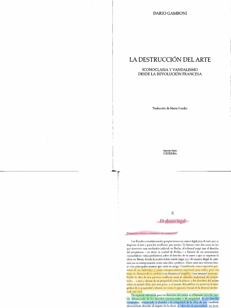 Gamboni - La Destrucción Del Arte Cap. 8 - Compressed | PDF