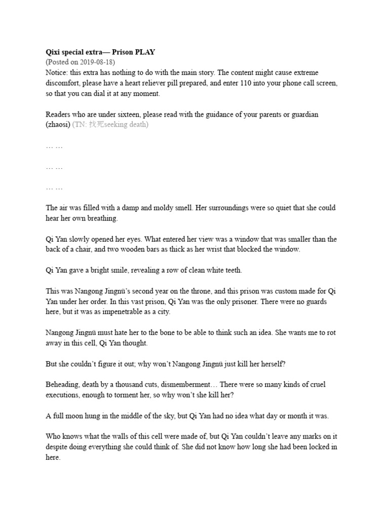JWQS QIXI PRISON EXTRA | PDF