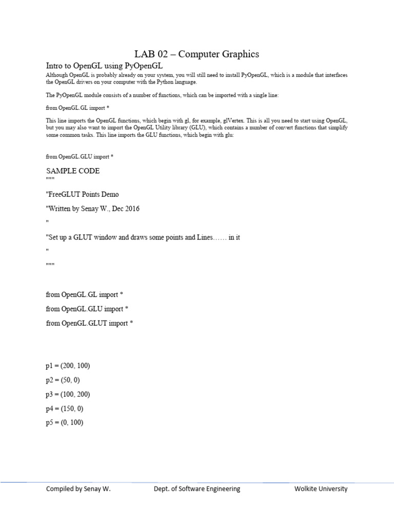 LAB 02 | PDF | Vertex (Geometry) | Shader