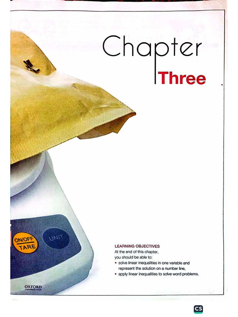 D3 CH # 3 Linear Inequalities | PDF
