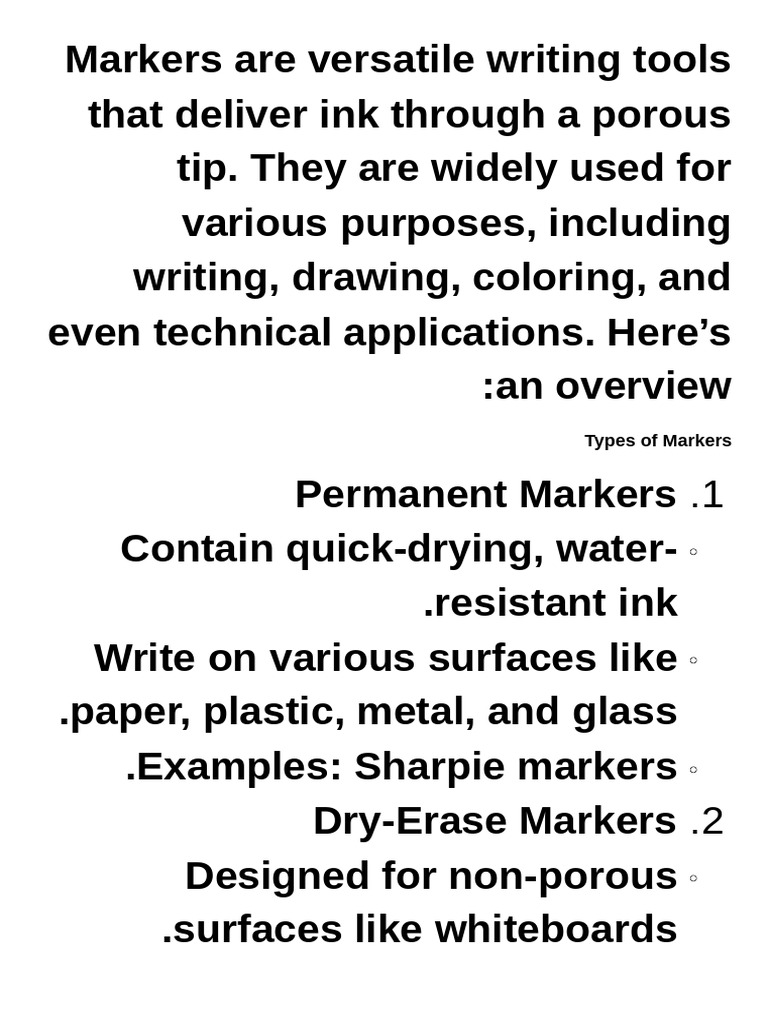 markers | PDF