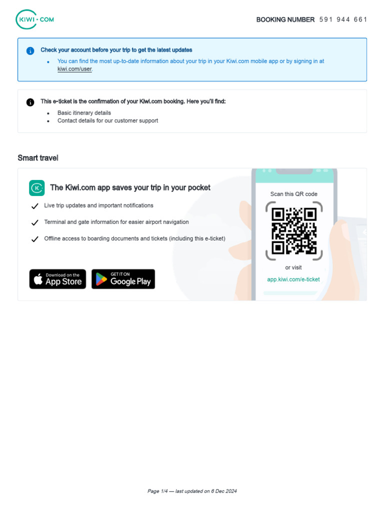 Kiwi.com E-Ticket Confirmation | PDF | Airport | Aviation
