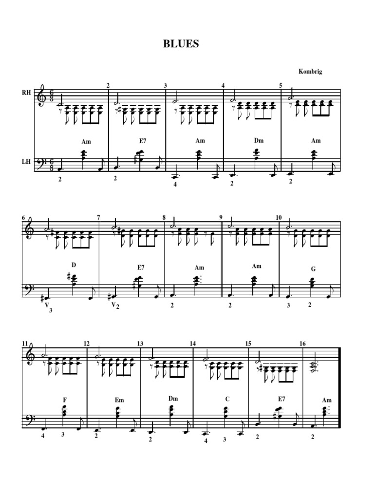 Blues Chord Progressions Guide | PDF