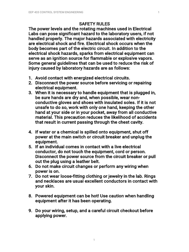 EEP 433 Control System Engineering For Electrical and Electronics ...