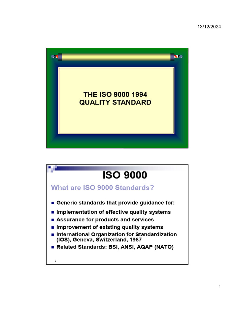 Understanding ISO 9000 Quality Standards | PDF | Iso 9000 | Quality ...