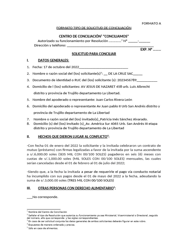 Solicitud - Obligacion DSD | PDF