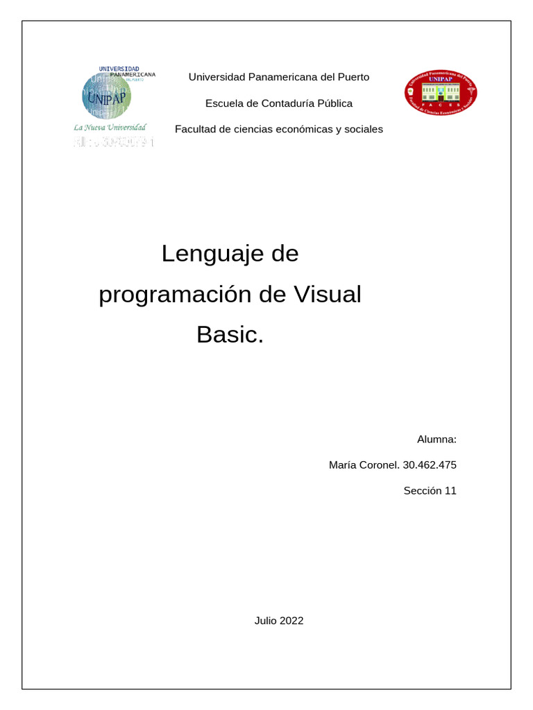 Lenguaje de Visual Basic | PDF