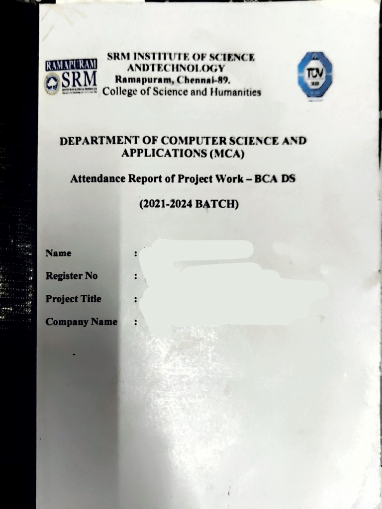 Attendance Report for BCA DS Projects | PDF